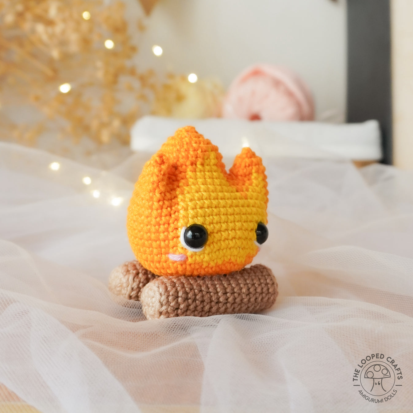 Mini Amigurumi Crochet Pattern Calcifer – theloopedcrafts