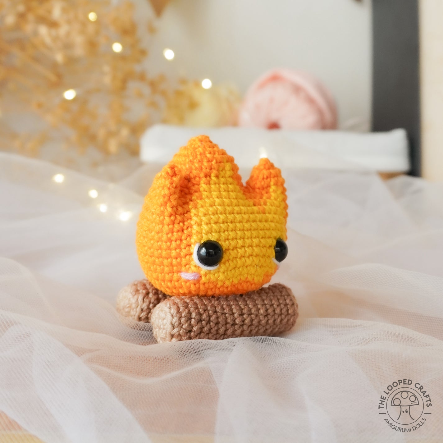 Mini Amigurumi Crochet Pattern Calcifer – theloopedcrafts