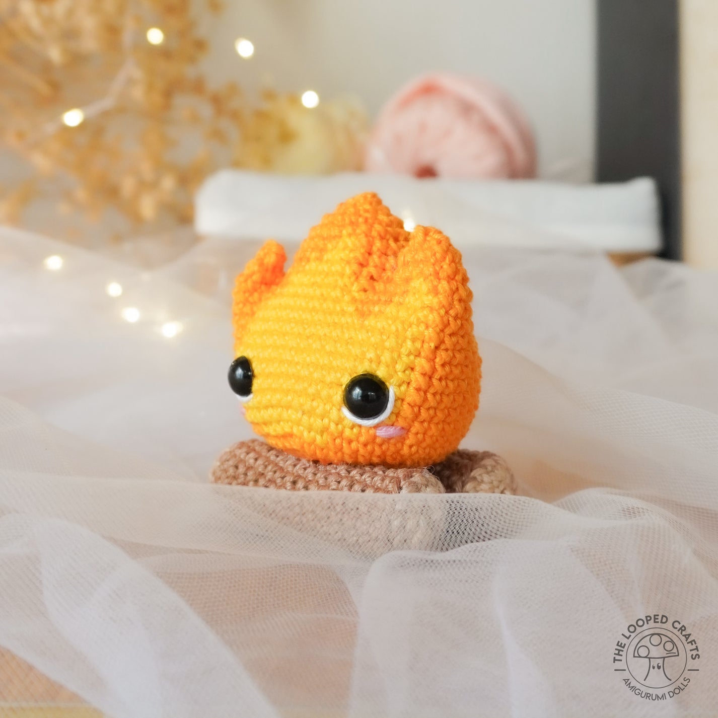 Mini Amigurumi Crochet Pattern Calcifer – theloopedcrafts