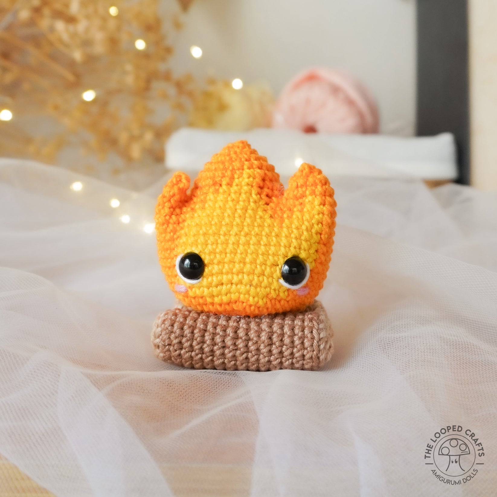 Mini Amigurumi Crochet Pattern Calcifer – theloopedcrafts