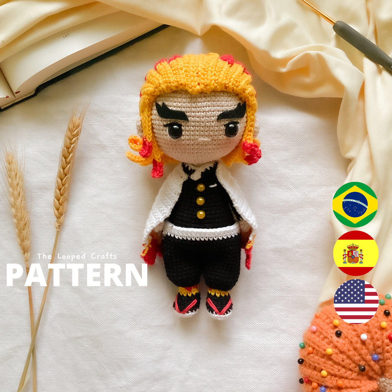 Amigurumi Crochet Pattern Fire – theloopedcrafts